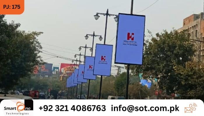 SMD Pole Streamers Installed at Main Market Gulberg Lahore in 2026 ...